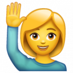 Arti Emoji 🙋 Orang Mengangkat Tangan (Person Raising Hand)