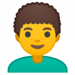 Arti Emoji 👨‍🦱 Pria Berambut Keriting (Man: Curly Hair) - Emojipedia ...