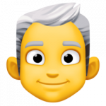 Arti Emoji 👨‍🦳 Pria Berambut Putih (Man: White Hair) - Emojipedia Indonesia