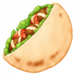 Arti Emoji 🥙 Doner Kebab (Stuffed Flatbread) - Emojipedia Indonesia
