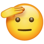 Arti Emoji 🫡 Wajah Memberi Hormat
